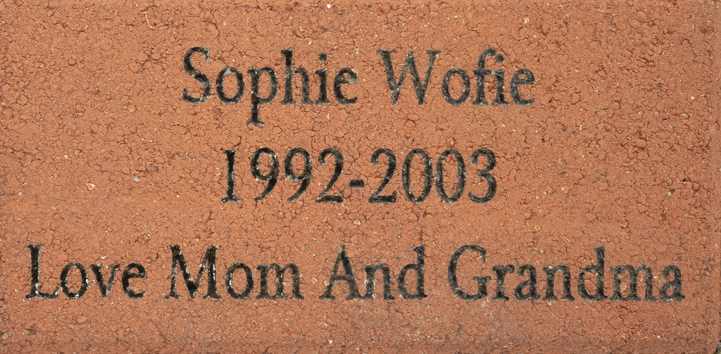 Sophie Wofie 1992-2003 Love Mom and Grandma | School of Veterinary Medicine